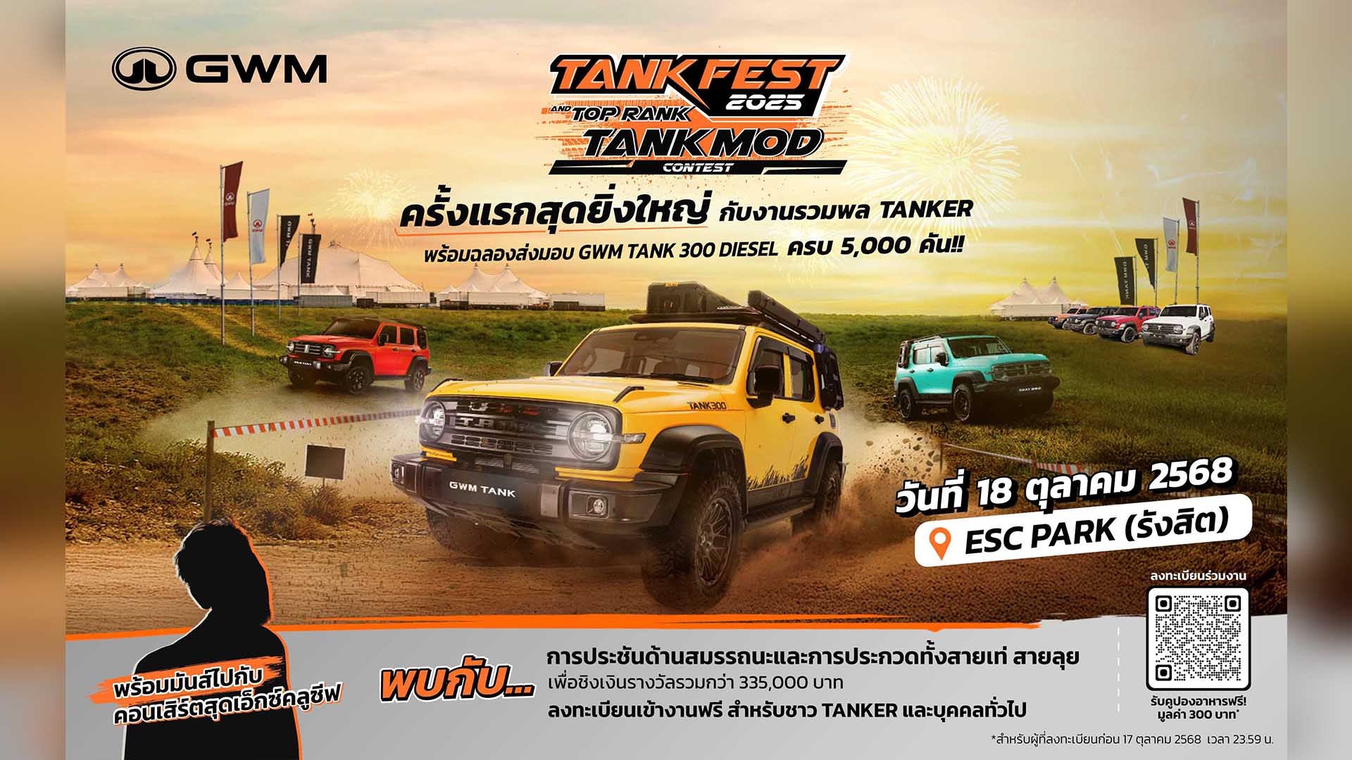 GWM จัดใหญ่ “TANK FEST 2025 & TOP RANK TANK MOD” ฉลองส่งมอบ NEW GWM ...